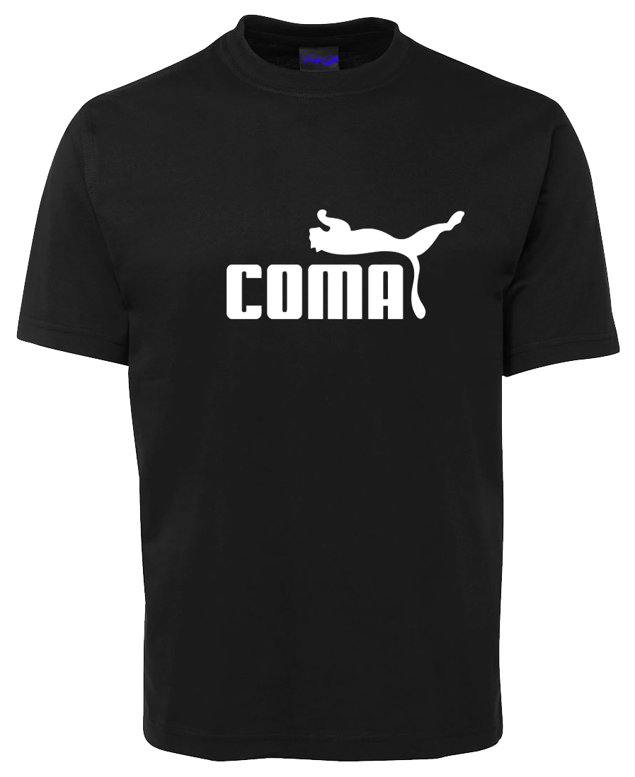 Coma Parody Brand T-Shirt – Funky Gifts Australia